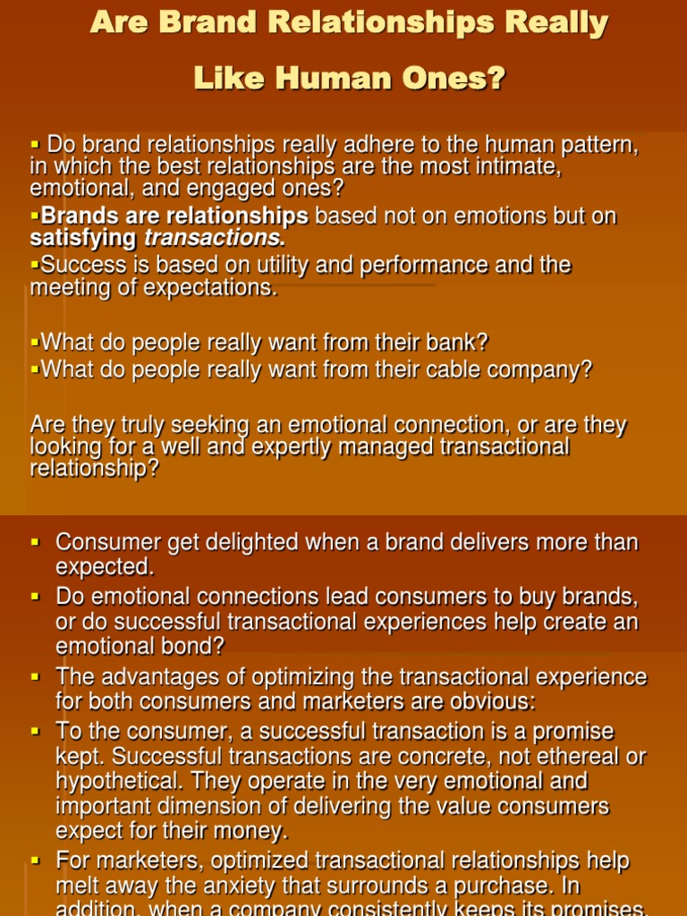 Brand Relationships vs. Human Bonds | PDF | Brand | Marketing