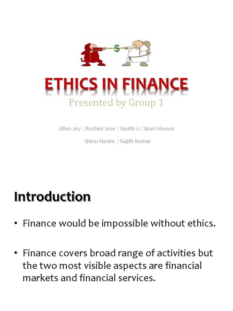Ethics in Finance | Insider Trading | Financial Statement