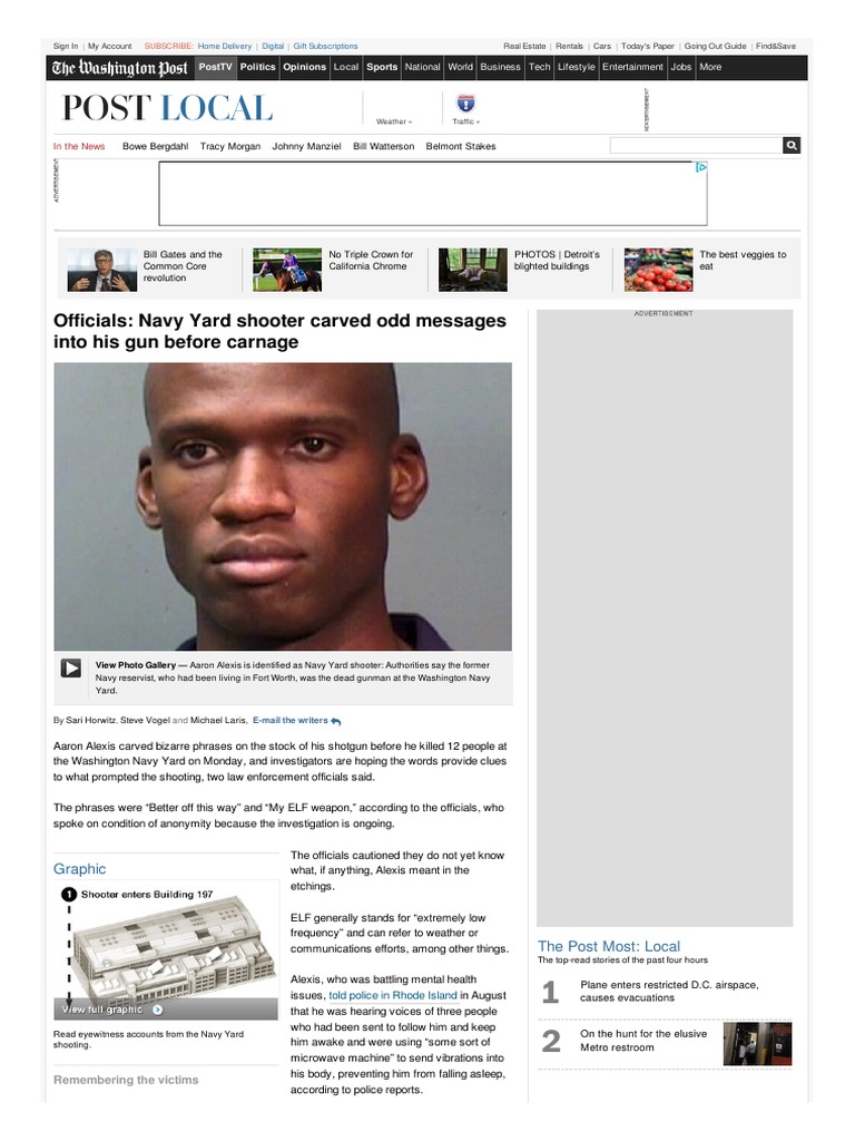 Strahlenfolter Stalking - TI - Aaron Alexis - Navy Yard Shooter Carved ...