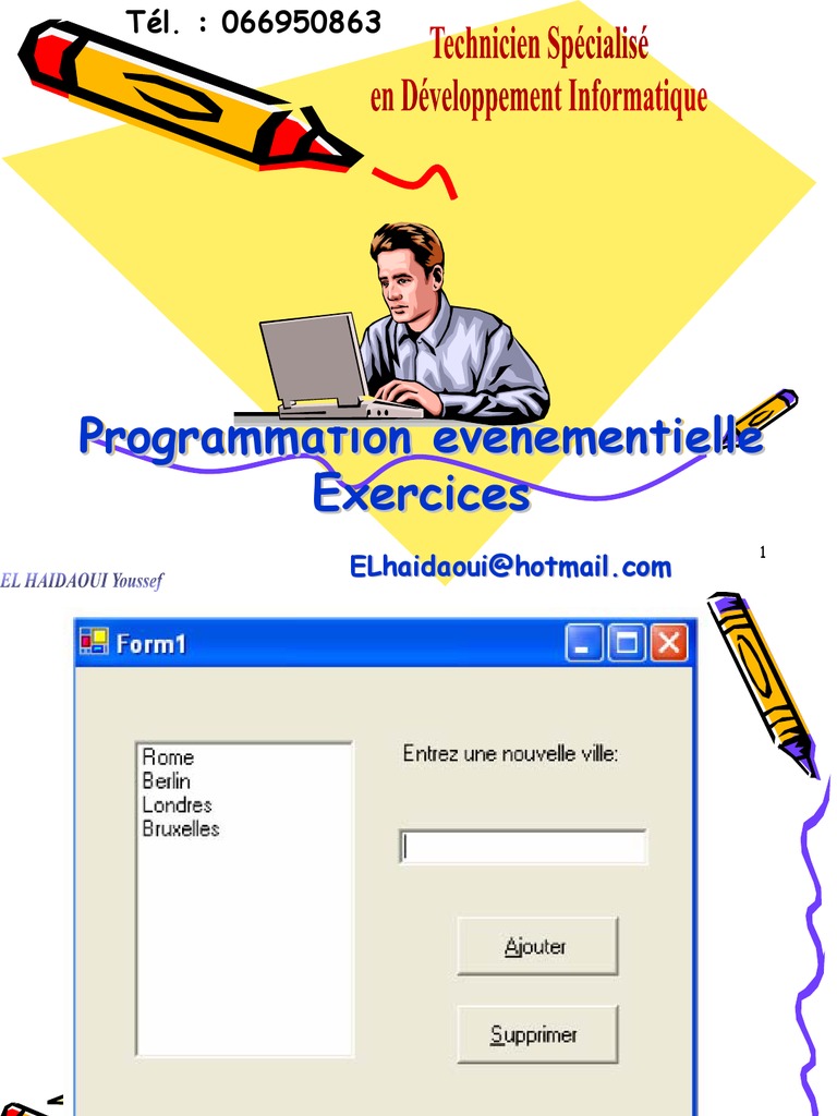 Programmation Evenementielle Exercices 1 | PDF