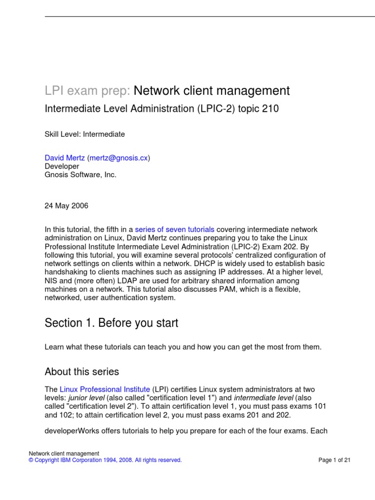 Ibm L Lpic2210 PDF Network Client Management 21pag | PDF | Ip Address ...