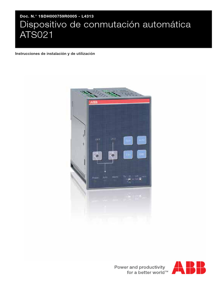 Ats Abb Ats021 | PDF | Transformador | Corriente eléctrica