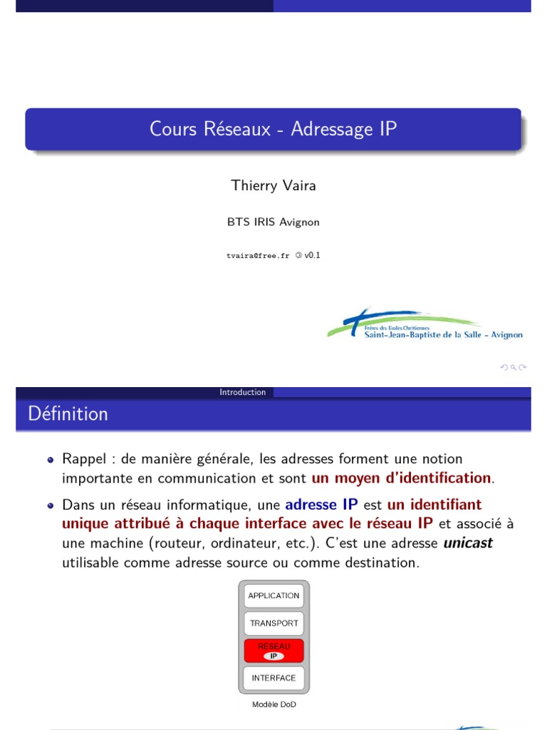 Cours Adressage Ip | PDF