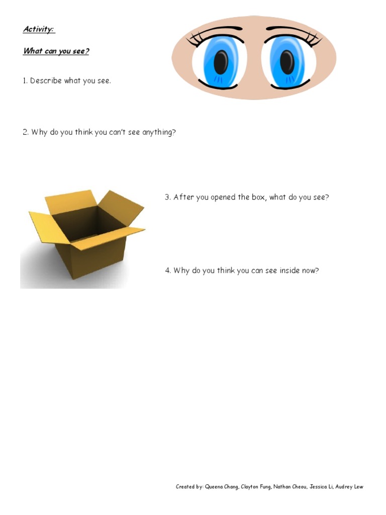 Exploring Visibility in a Box Activity | PDF | Self-Improvement ...
