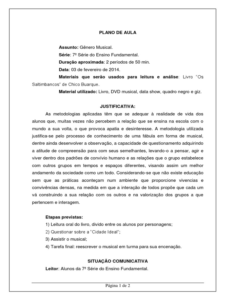 Plano de Aula - Literatura Infantil e Juvenil | PDF | Psicologia | Science