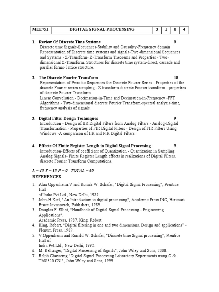 Digital Signal Processing | PDF | Digital Signal Processing ...