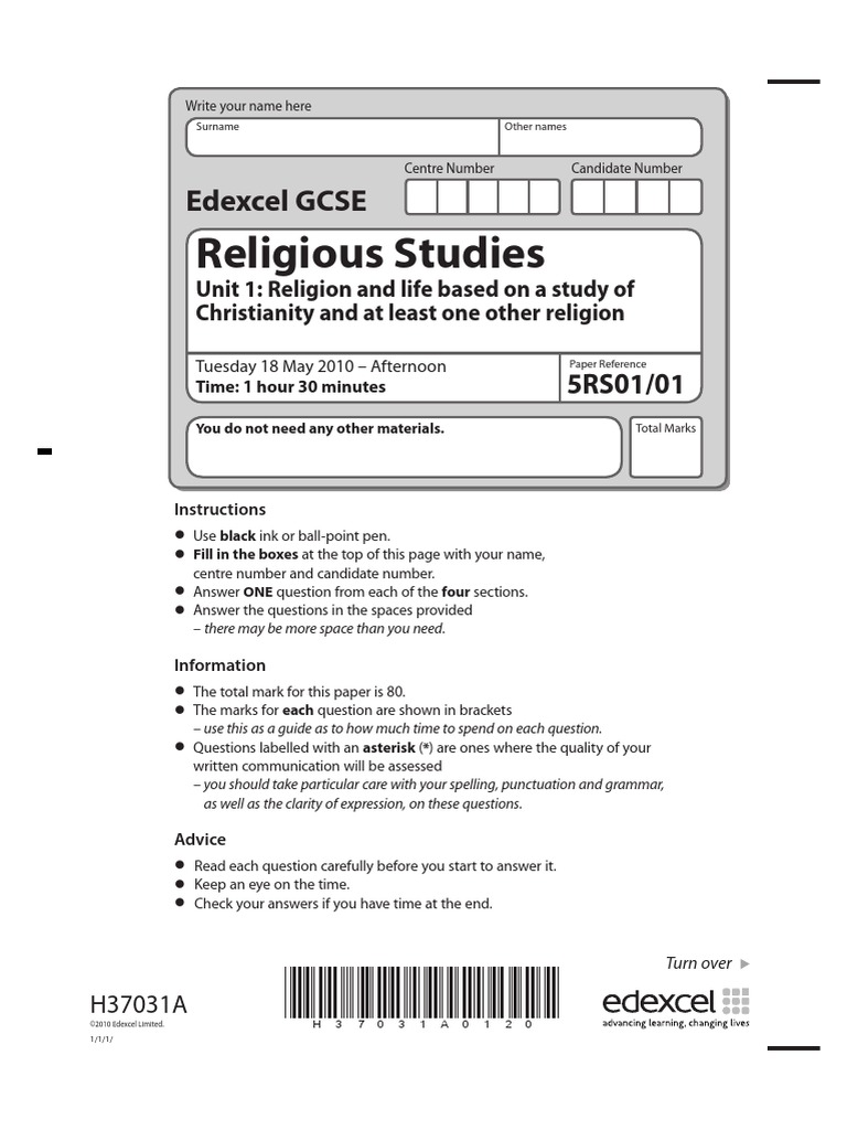 Edexcel GCSE Religious Studies | PDF | God | Reason