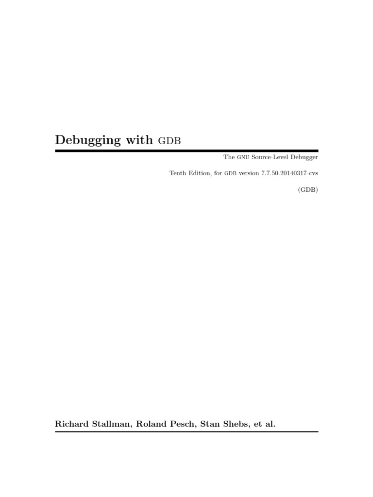 GDB Book | PDF | Gnu | Free Software