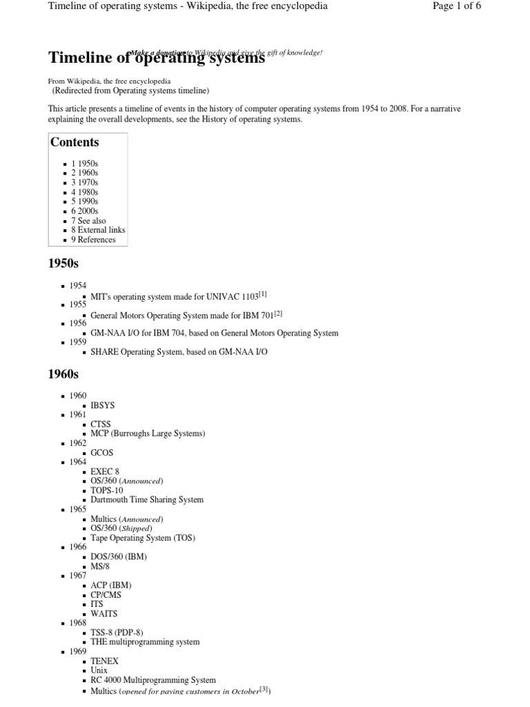 13) Timeline of operating systems | Operating System | Computer ...