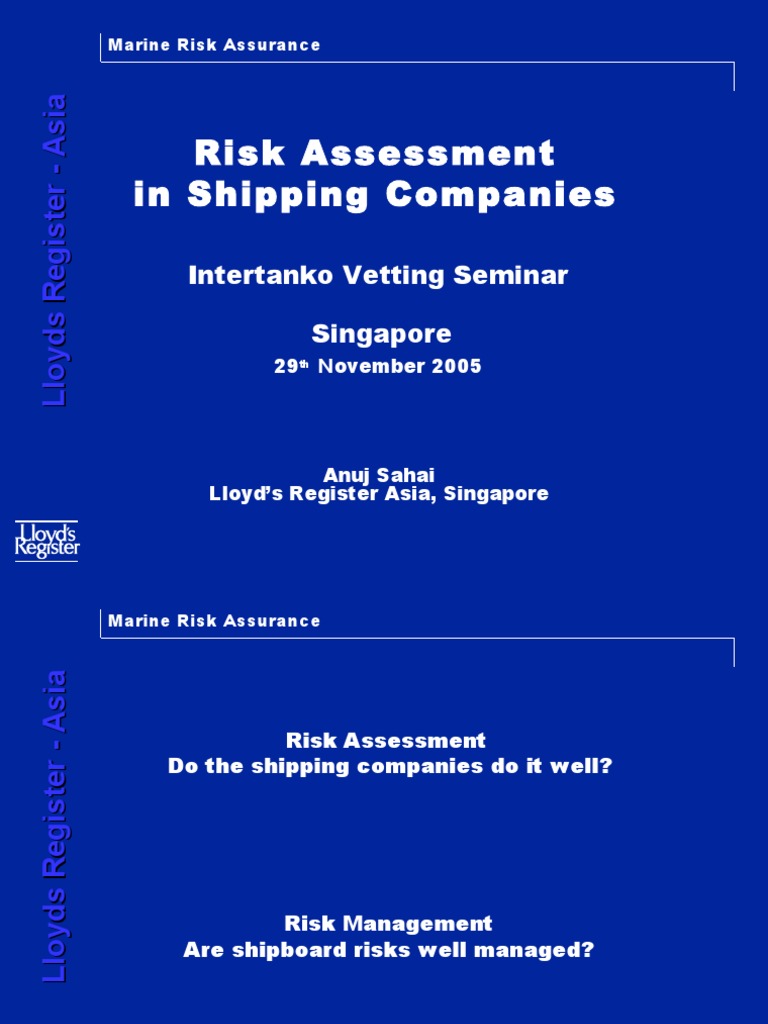Marine Risk Assessment in Shipping | PDF | Risk | Risk Management