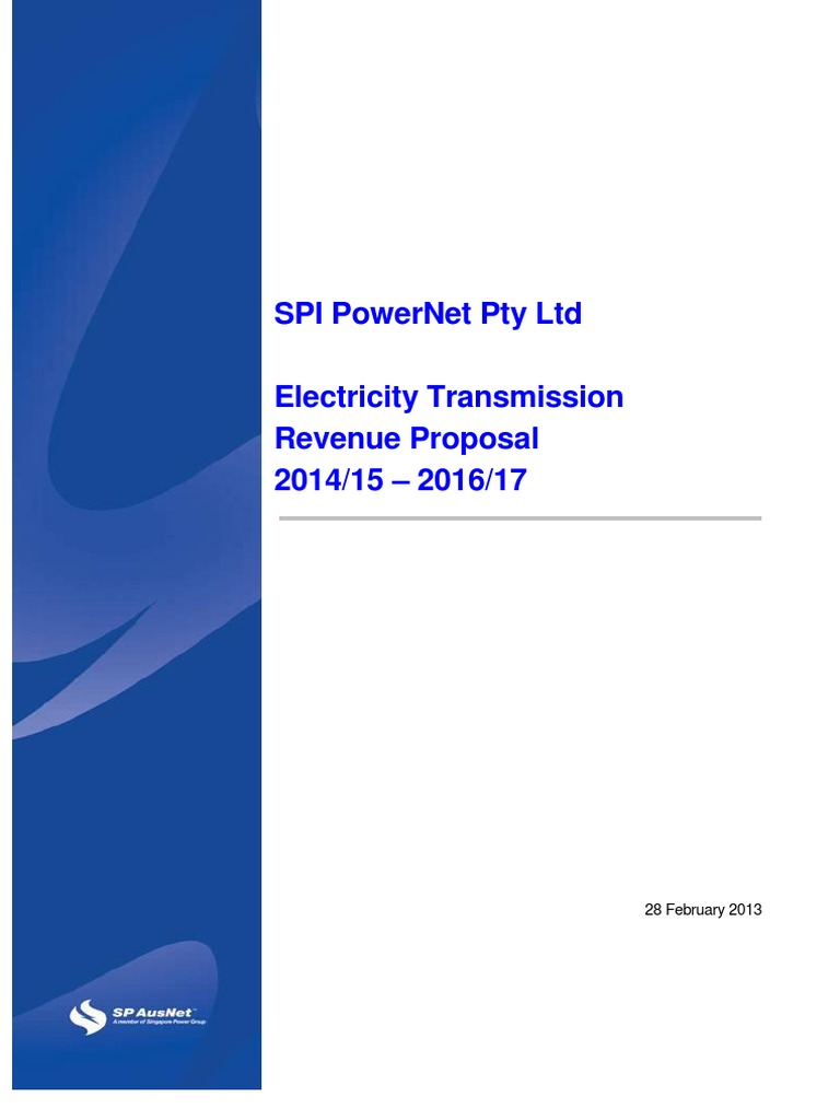 SP AusNet 2014-17 Revenue Proposal | Download Free PDF | Electric Power ...