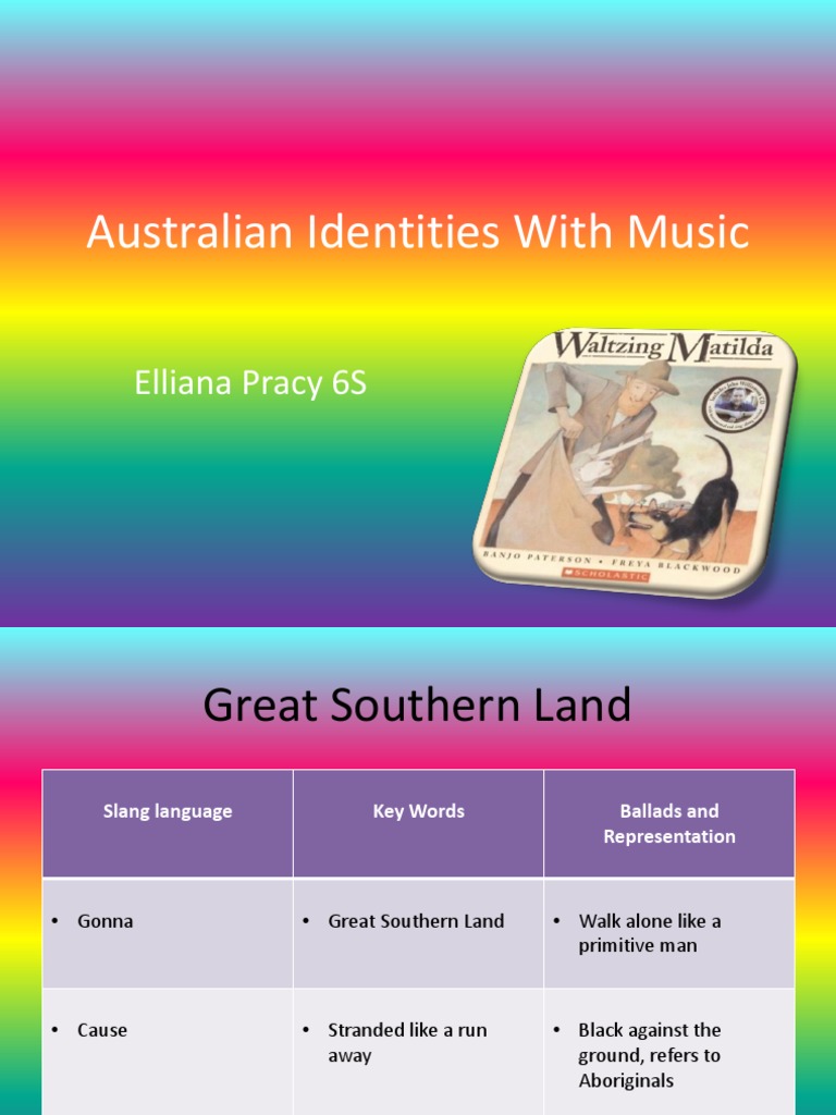Australian Identities With Songs | PDF | Language Arts & Discipline | Art