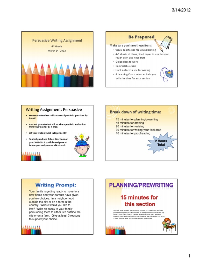 Persuasive Writing Assignment | PDF | Interpersonal Communication ...