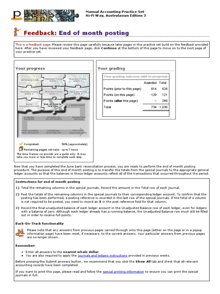 End of Month Posting | PDF | Debits And Credits | Payments