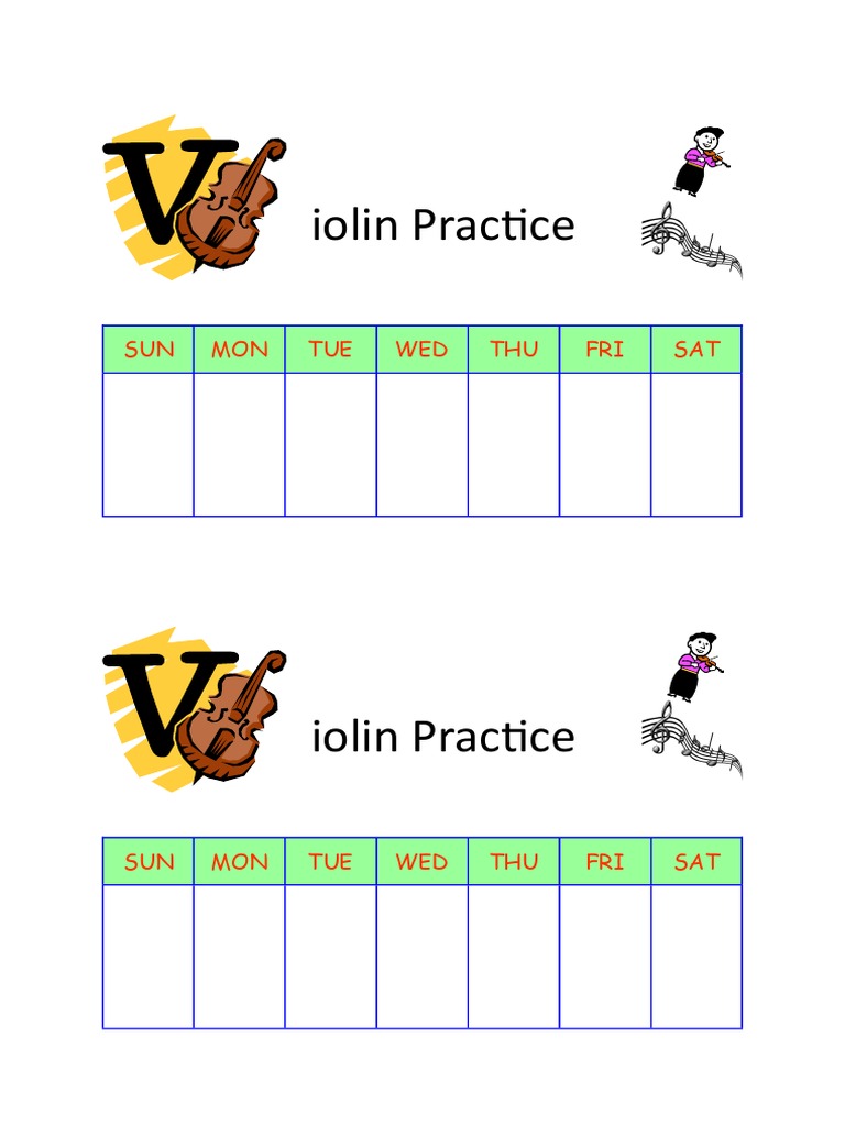 Weekly Violin Practice Schedule | PDF