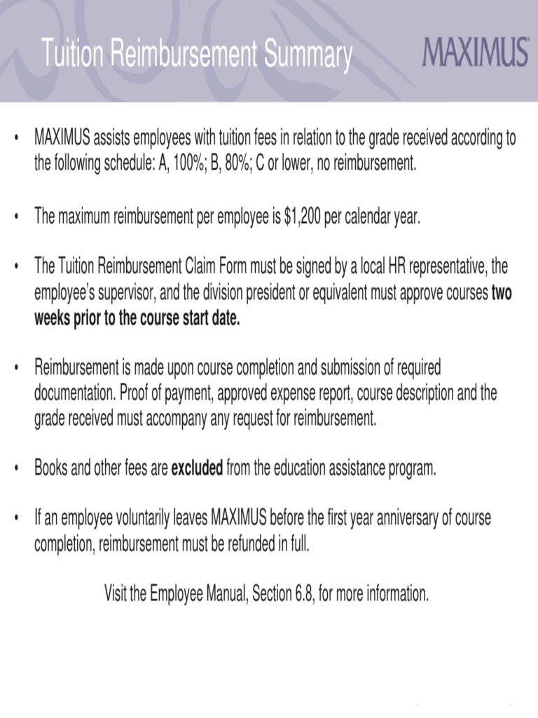 Employee Tuition Reimbursement Guide | PDF