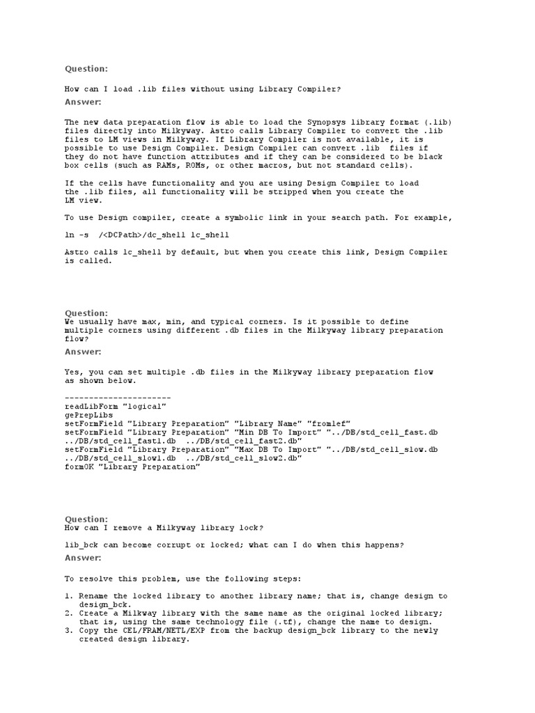 Milkyway FAQ | PDF | Library (Computing) | Scripting Language