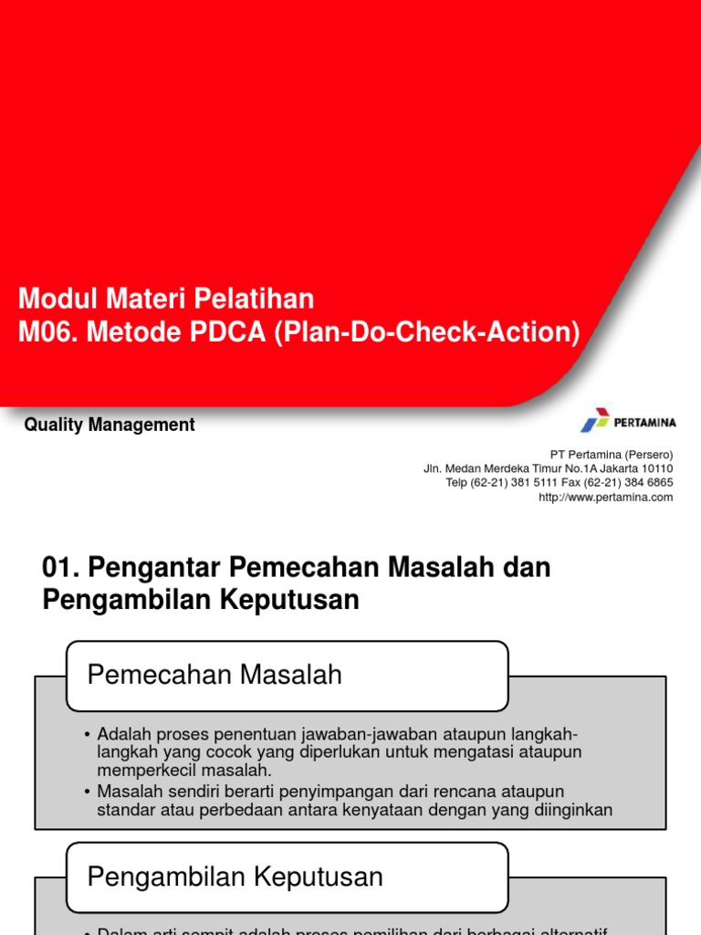 m06. Metode Pdca Rev 01 | PDF | Bisnis | Komputer