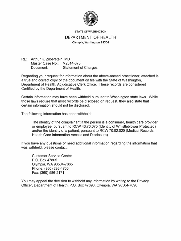 Statement of Charges | PDF