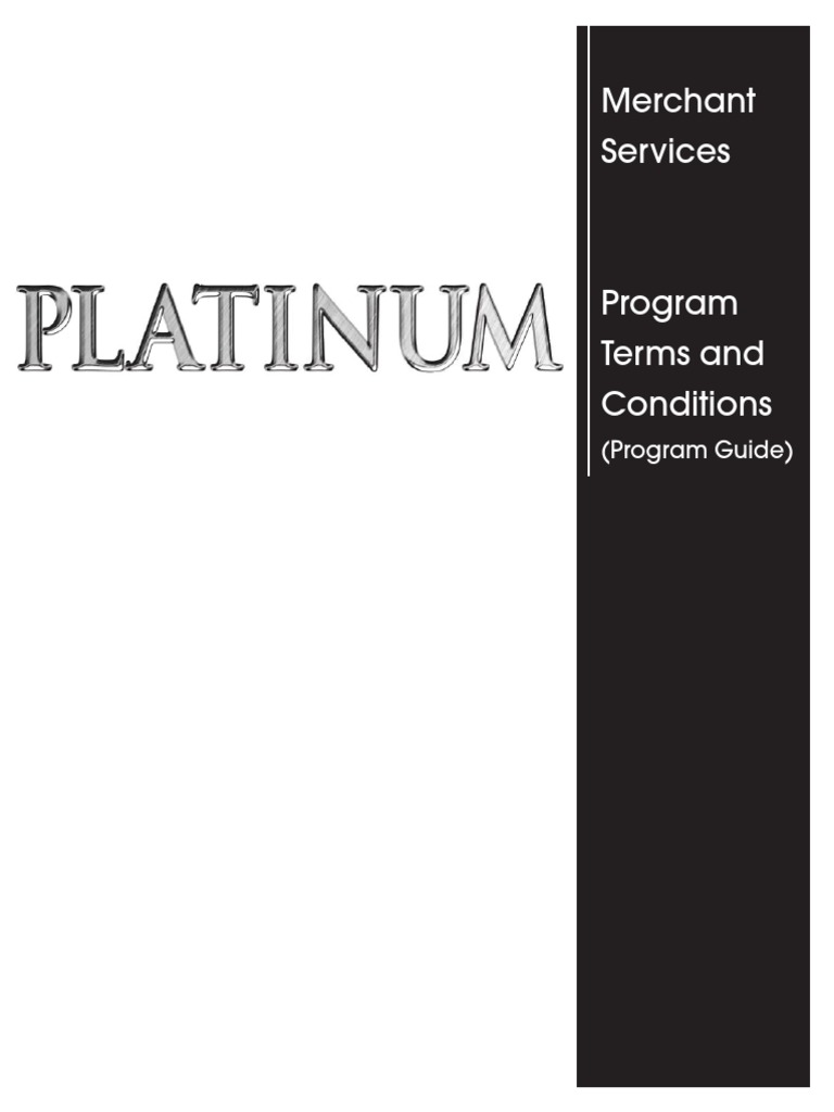 Platinum Transaction Program Guide | PDF | Visa Inc. | Payment Card ...