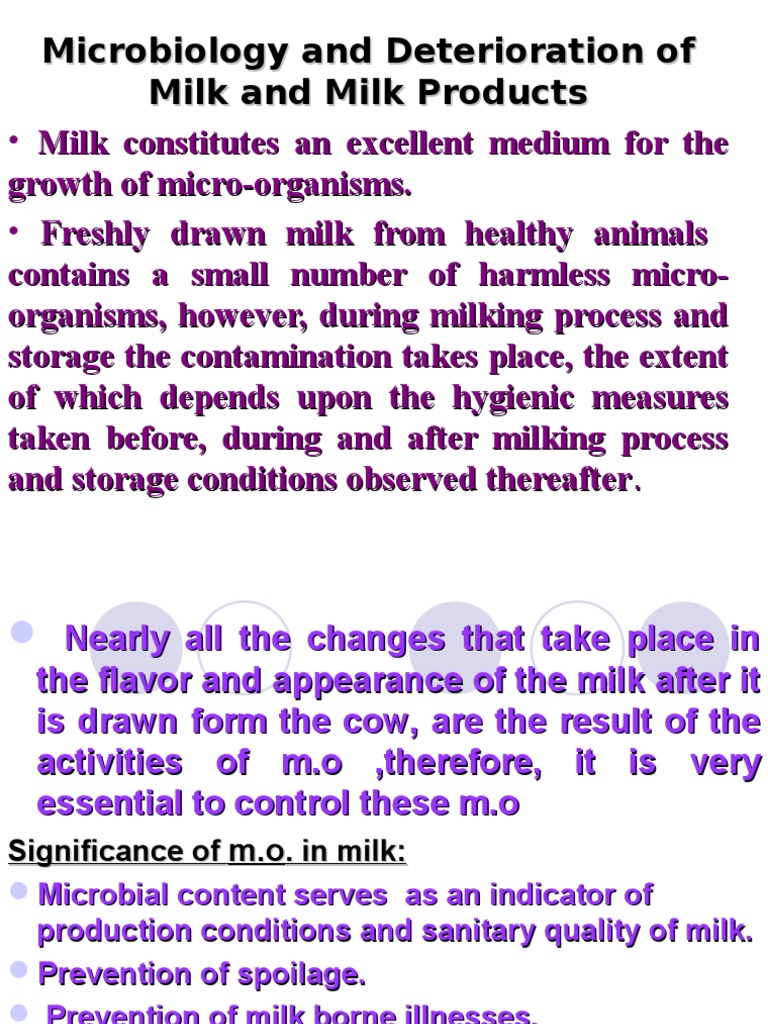 Microbiology of Milk | PDF | Hazard Analysis And Critical Control ...