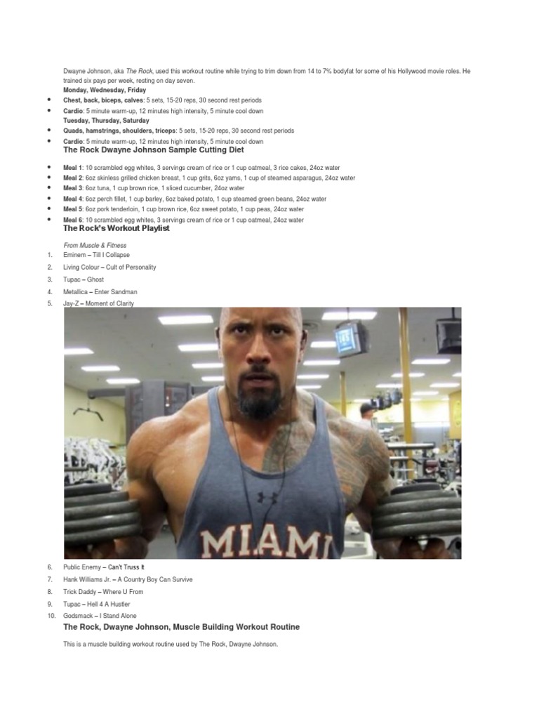 Dwayne Johnson | PDF | Weight Training | Sports