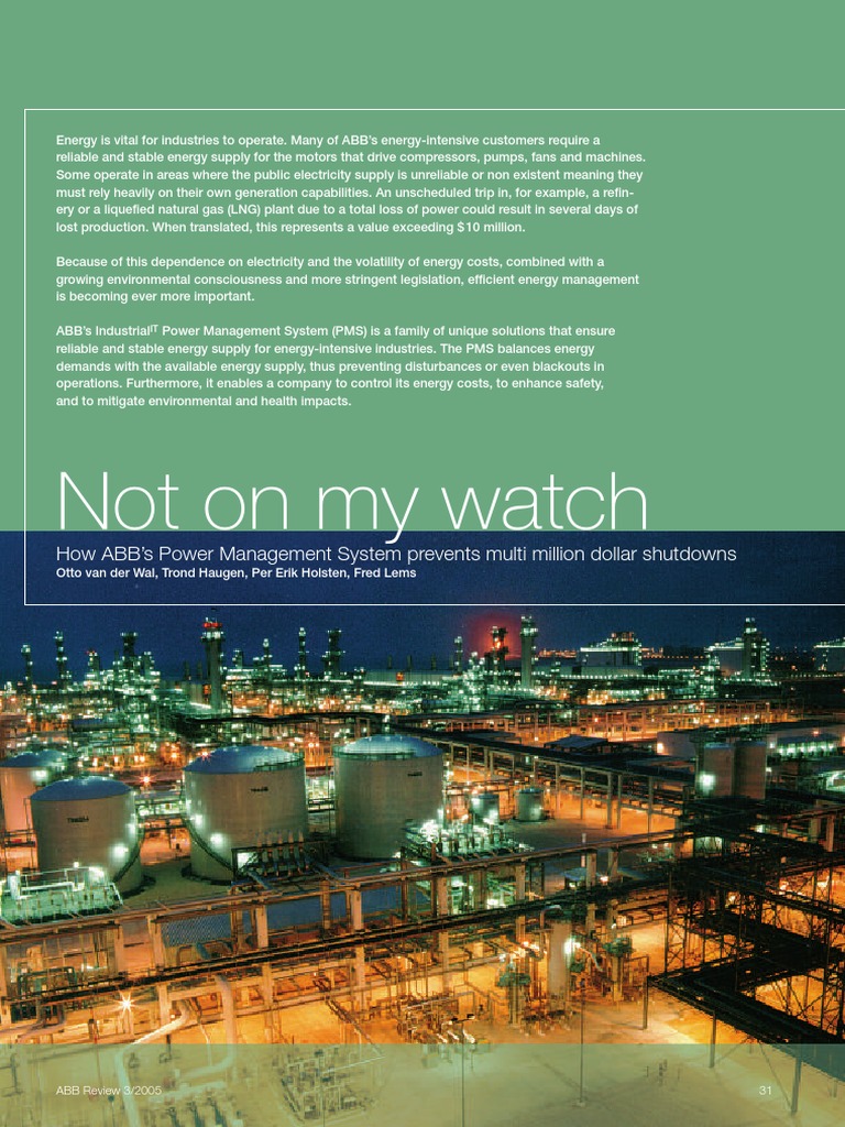 ABB PMS Solutions | PDF | Ac Power | Electrical Grid