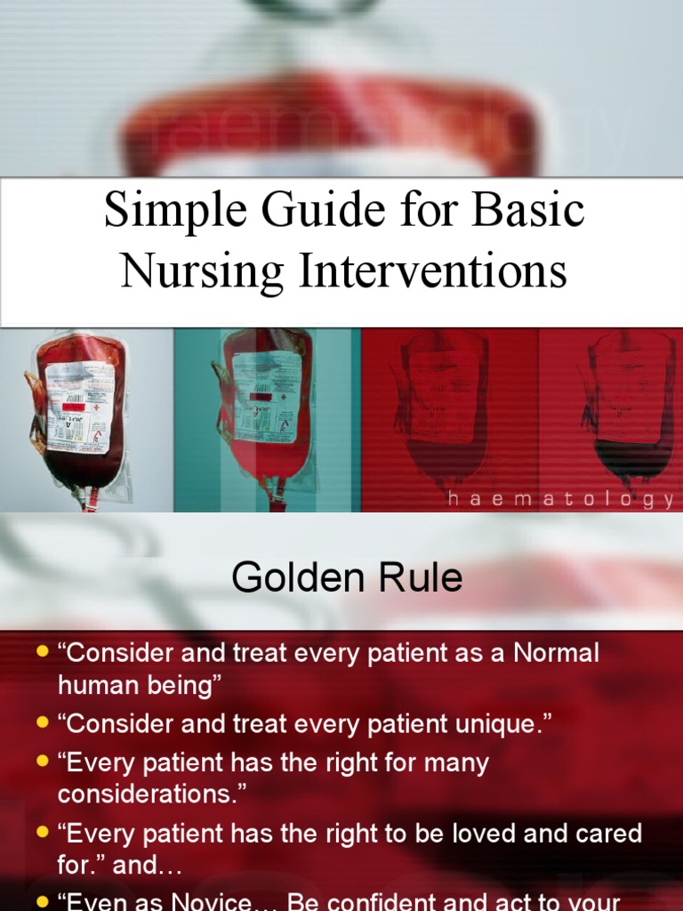 Simple Guide For Basic Nursing Interventions | PDF | Nursing | Physical ...