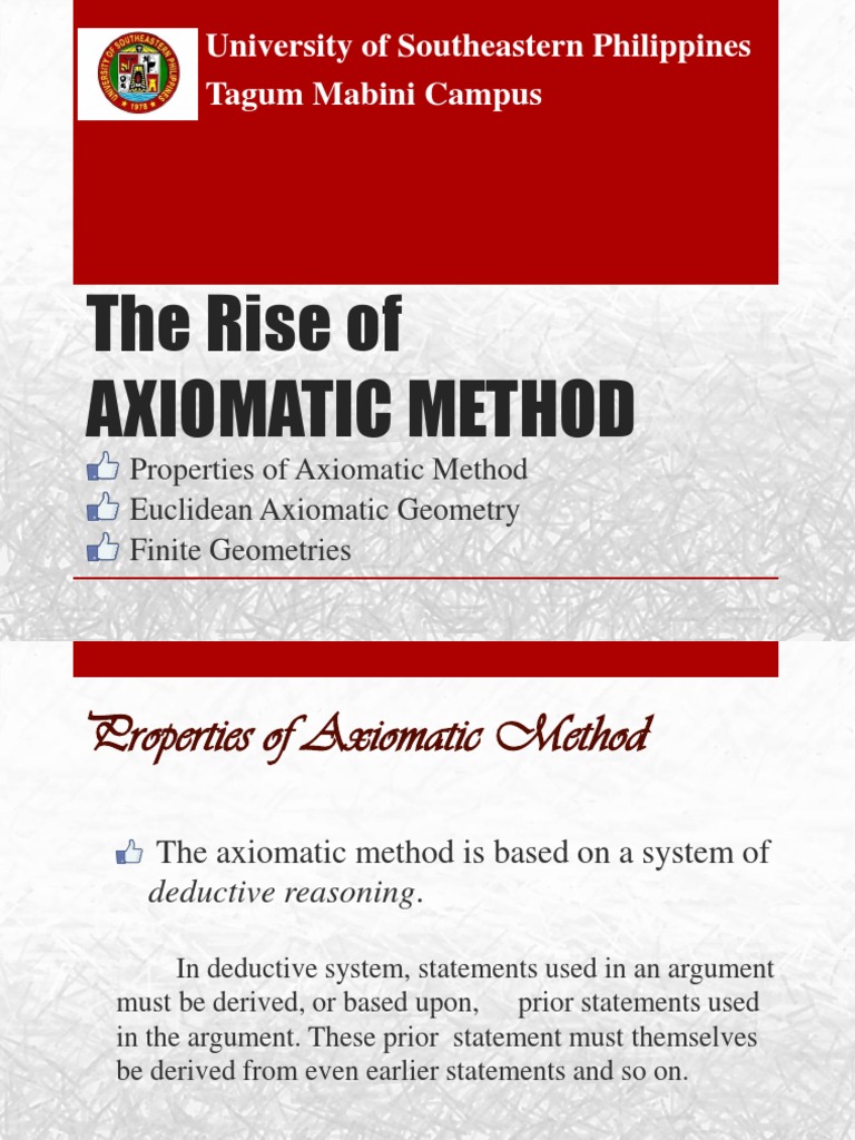 The Rise of Axiomatic Method | Line (Geometry) | Axiom | Free 30-day ...