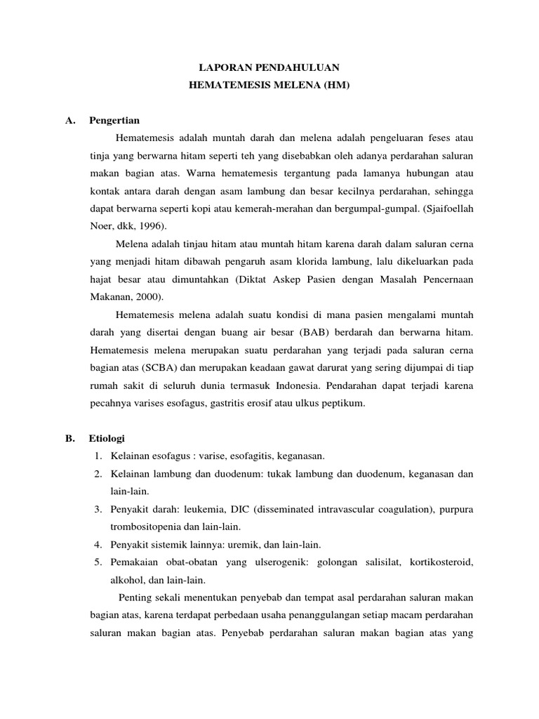 LP Hematemesis Melena | PDF