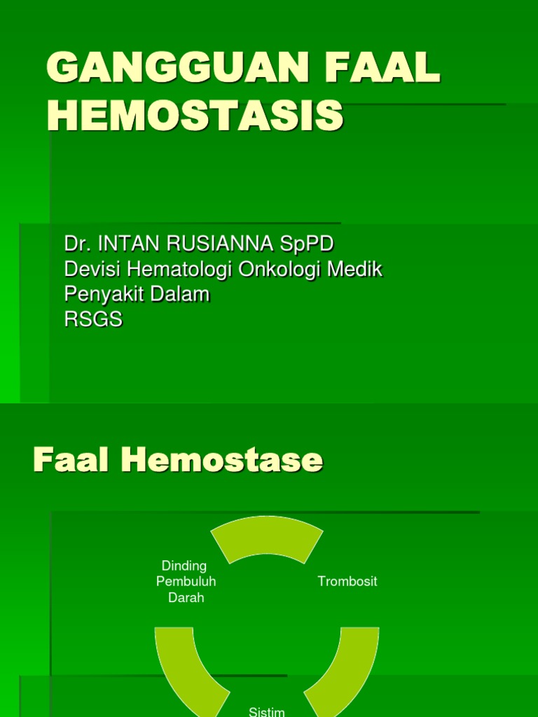 Gangguan Faal Hemostasis | PDF