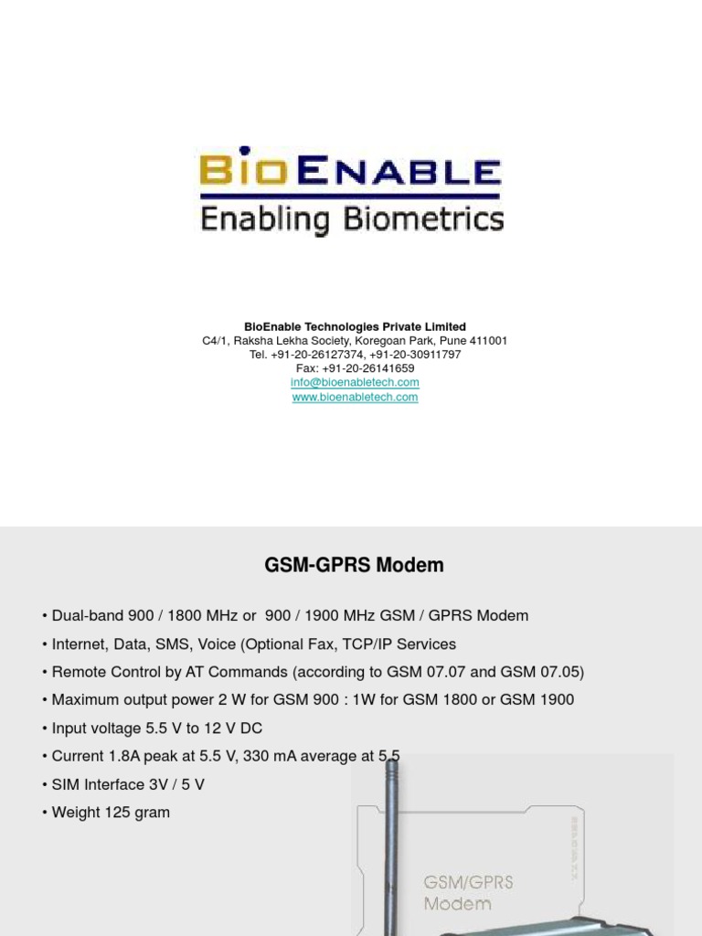 GSM Modem | PDF | Short Message Service | General Packet Radio Service