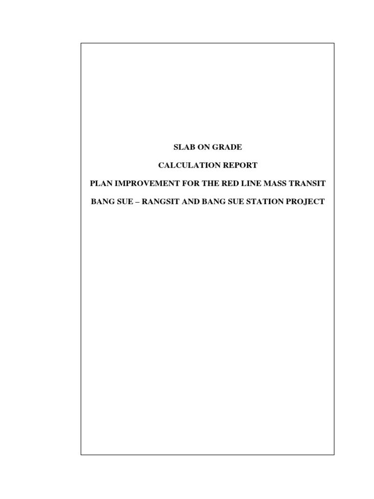 Slab on Grade Calculation Report | PDF | Materials | Engineering