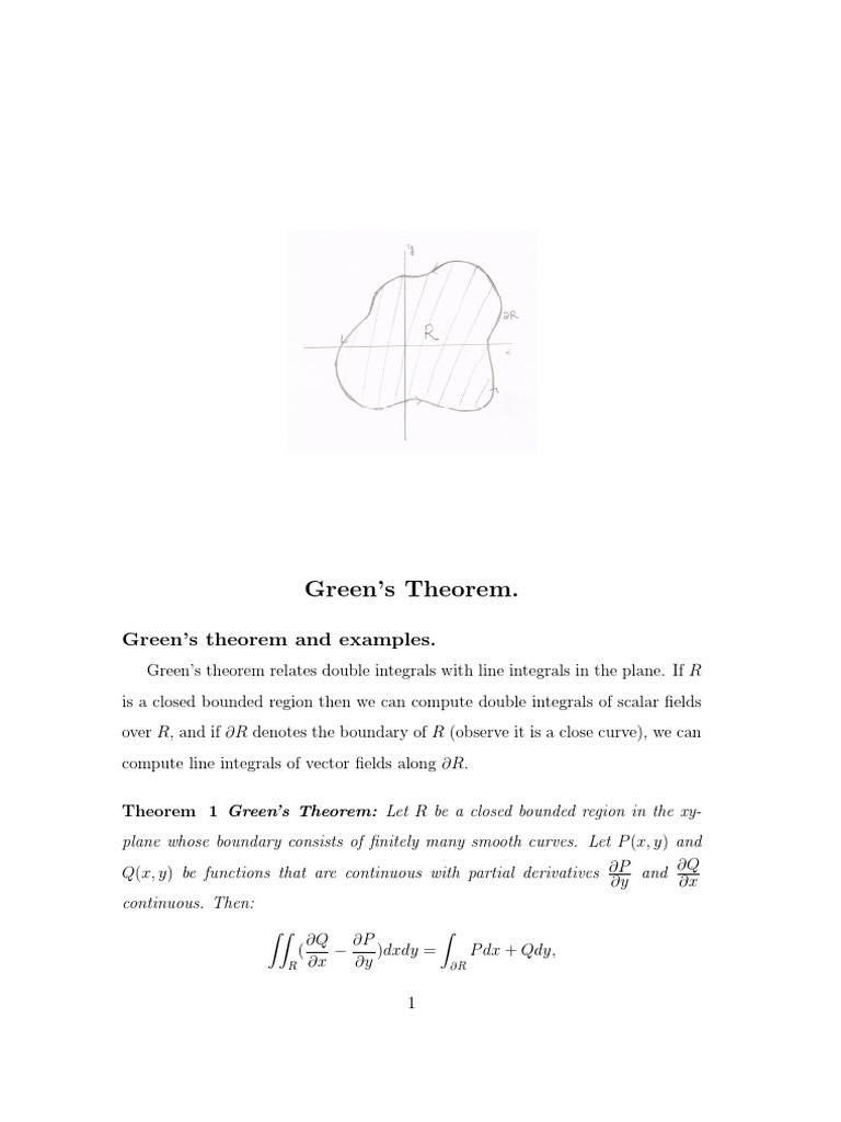 Greens Theorem | PDF | Integral | Space
