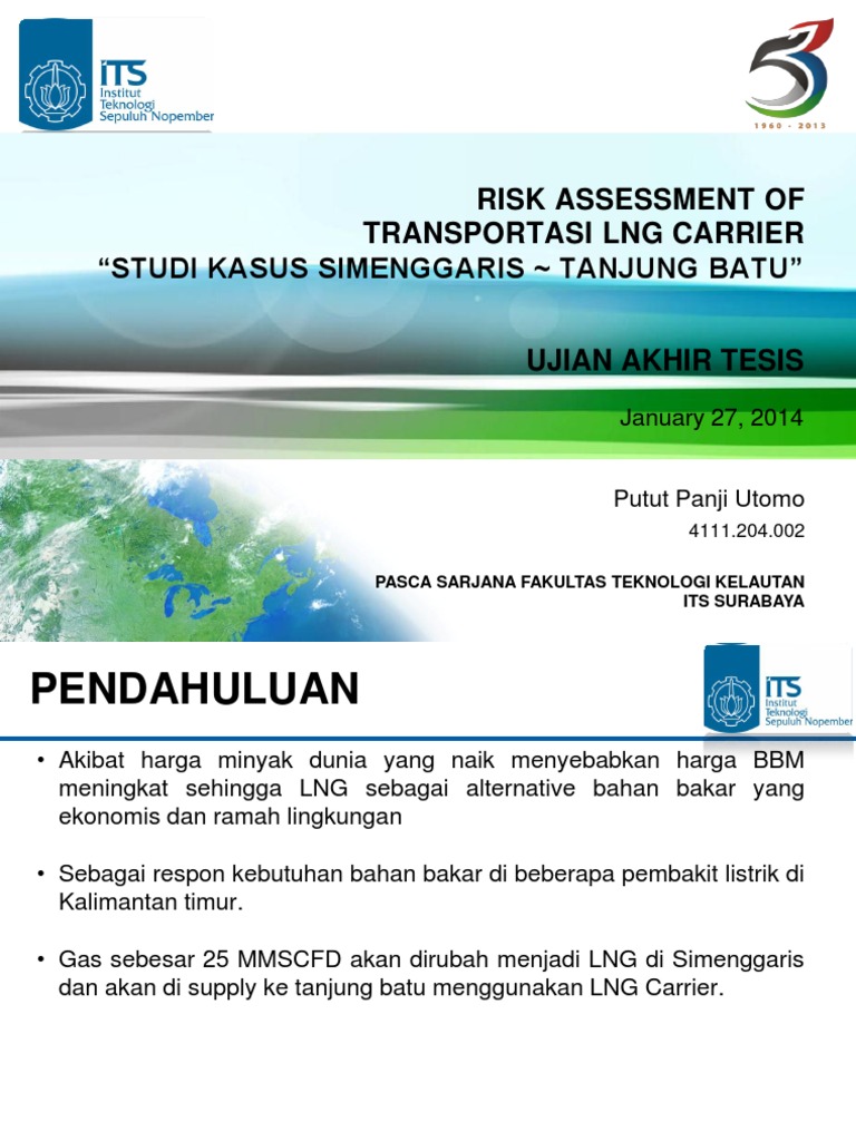 Presentasi Risk Assessment of LNG Carrier | PDF