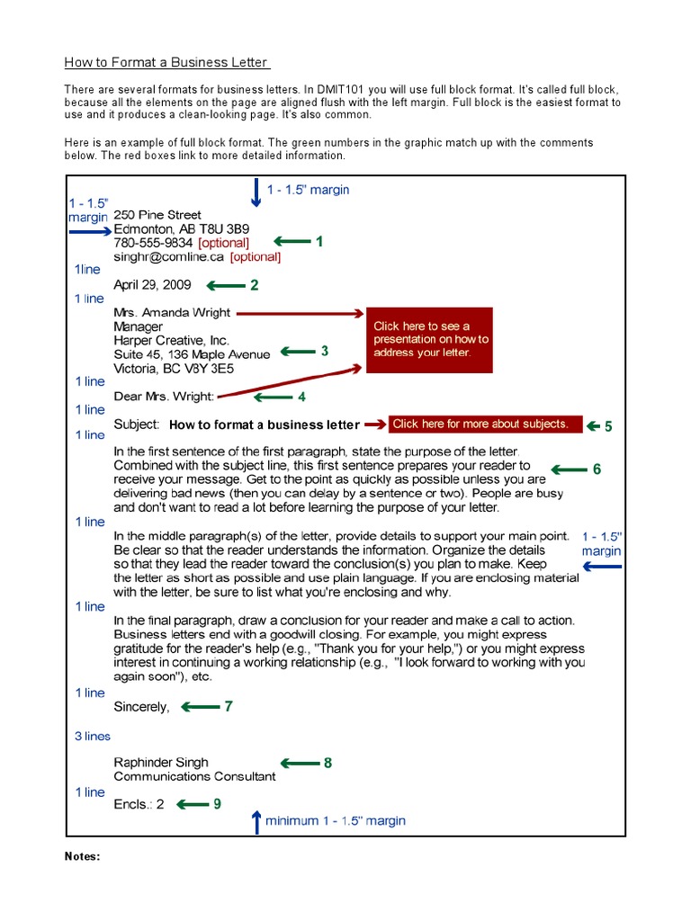 How To Format A Business Letter | PDF | Punctuation | Human Communication