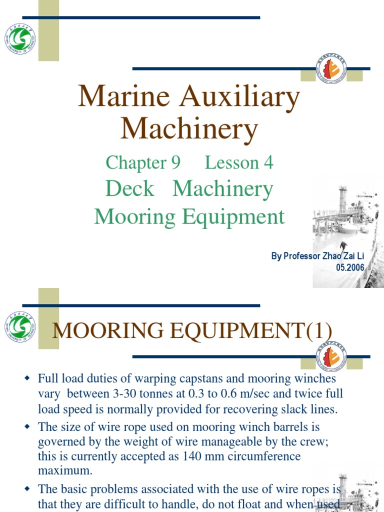 4 Mooring Equipment | PDF | Rope | Gear