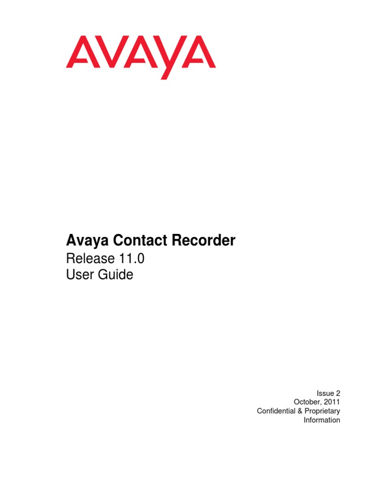 ACR User Guide Avaya V11 | PDF | License | Password