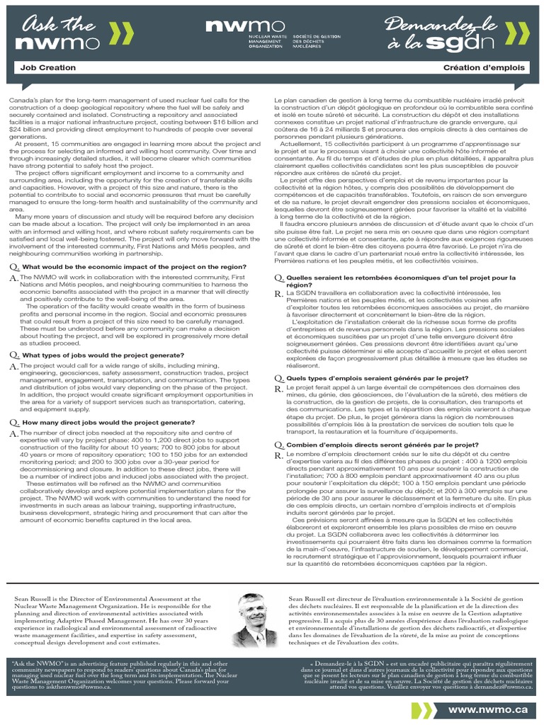 10 June 2014 Ask The Nwmo - bilingual-SR2-WEB | PDF | Transport ...