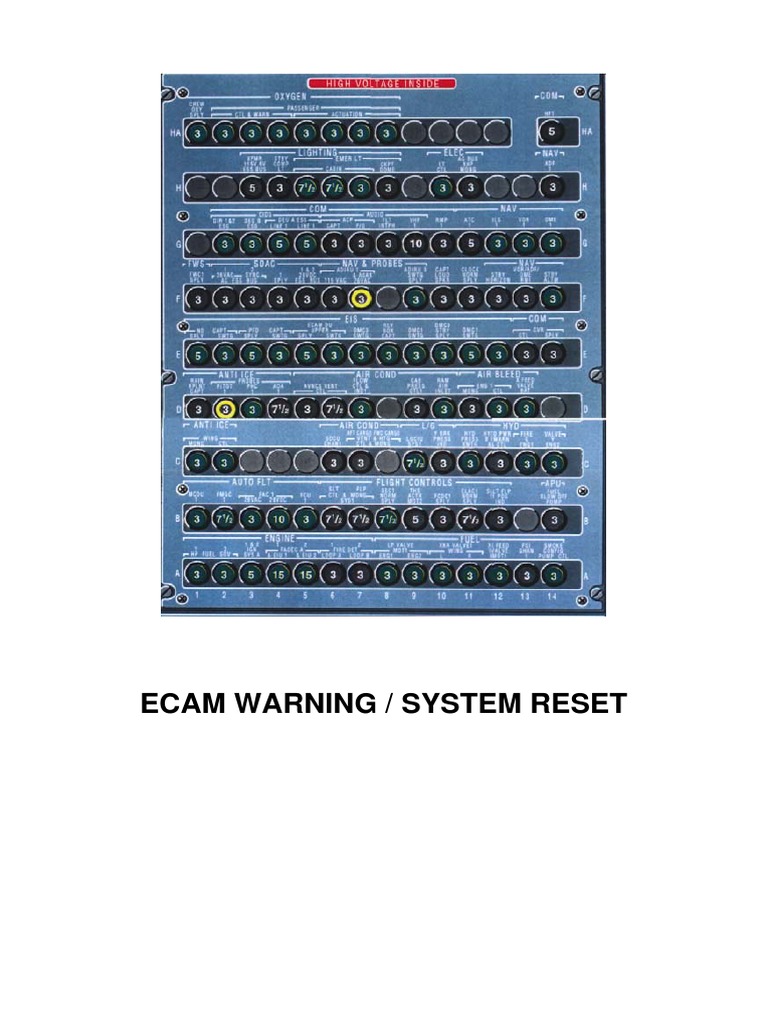 ECAM Warning System Reset | Aviation | Machines
