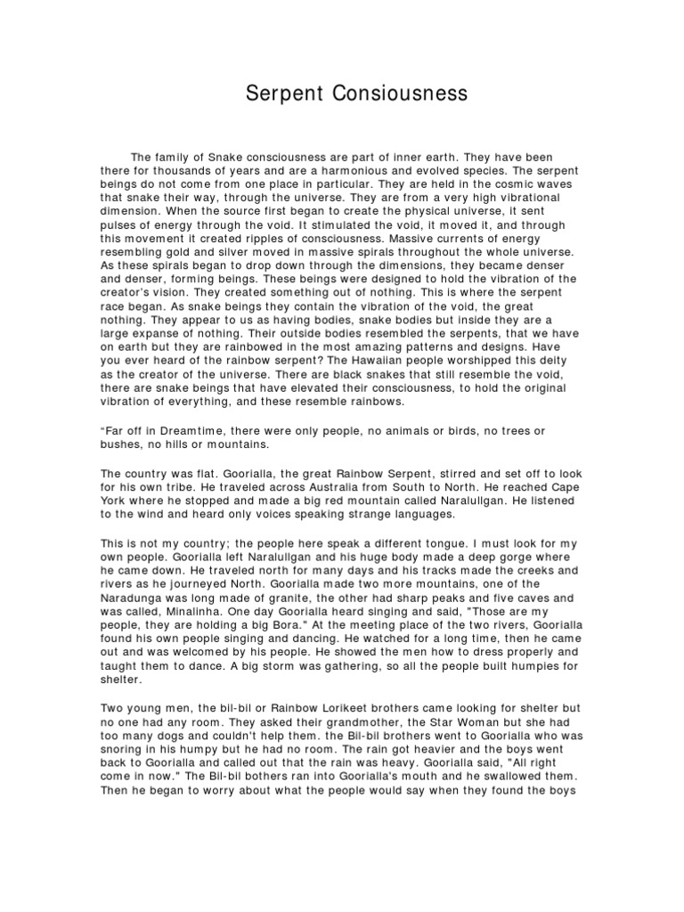 Goorialla Serpent Consciousness | Snake | Universe