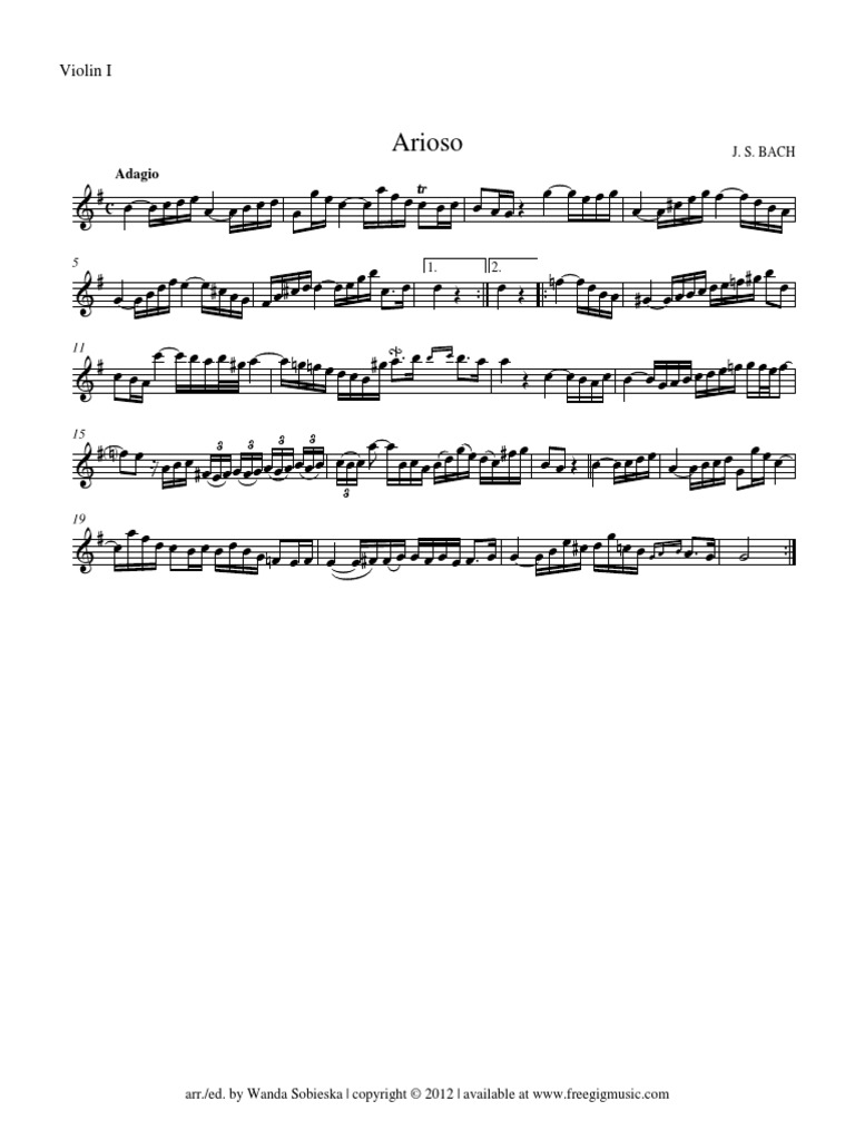 SQ Arioso Parts | PDF | Choral Compositions | Baroque Music