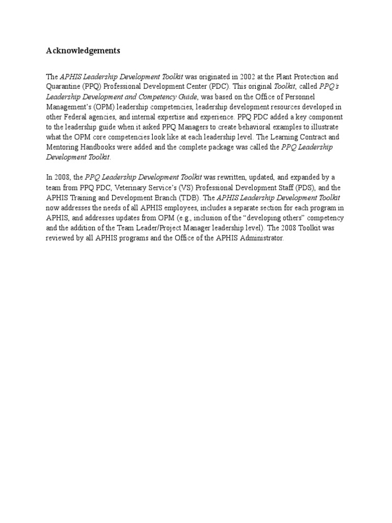 Leadership Toolkit Pdf Competence Human Resources Mentorship