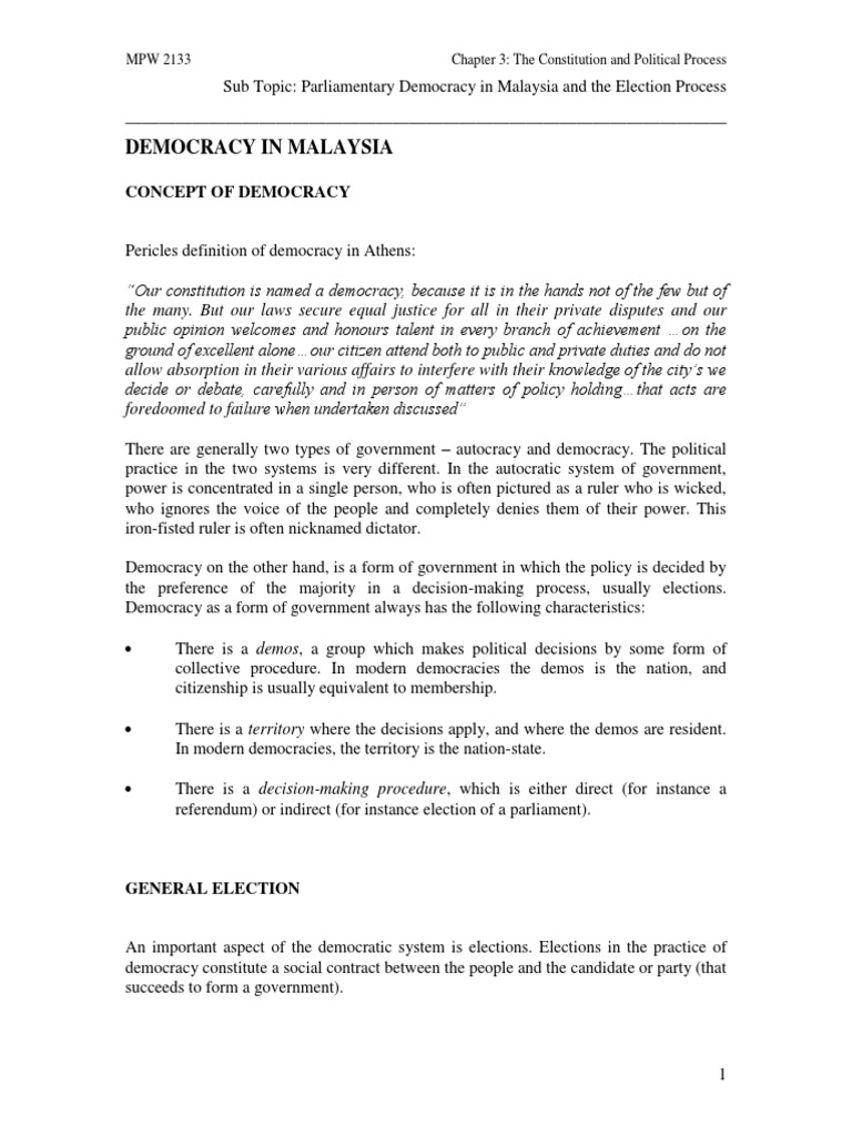 Parliamentary Democracy and Election Process | PDF | Elections | Voting