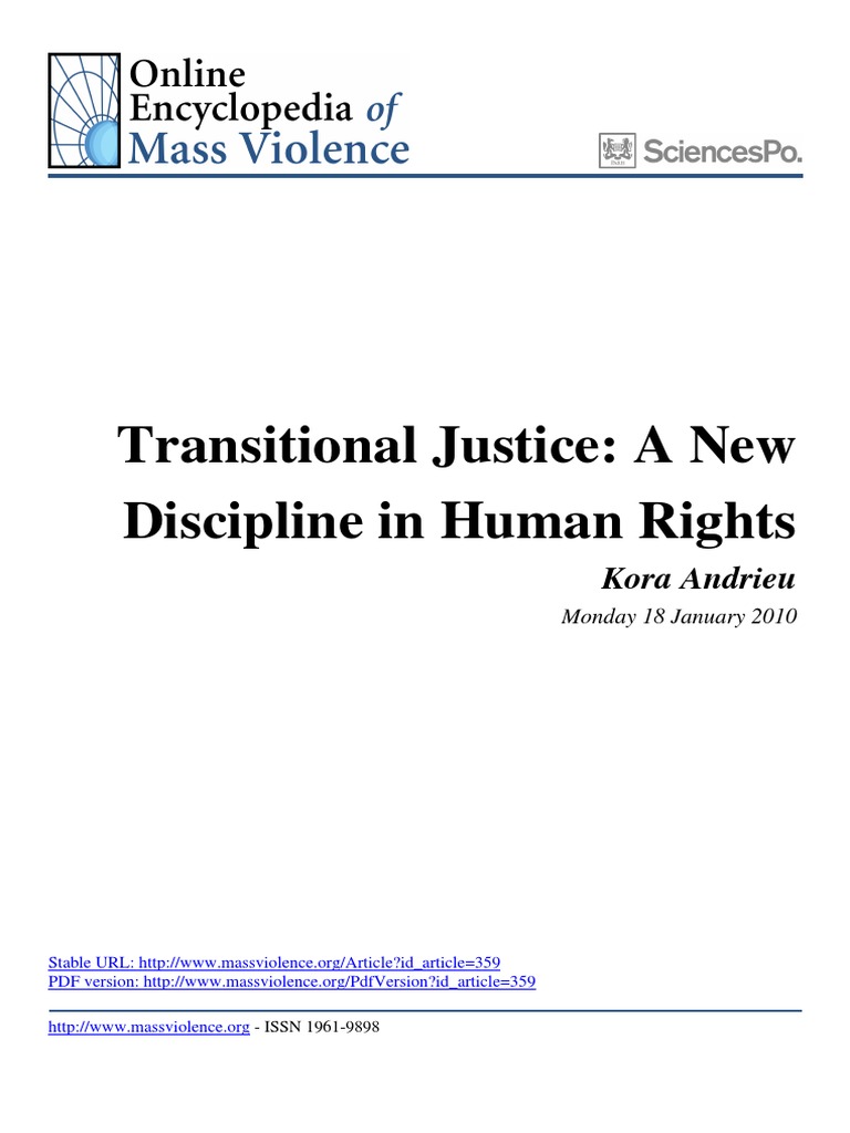 Transitional Justice A New Discipline in Human Rights | PDF ...