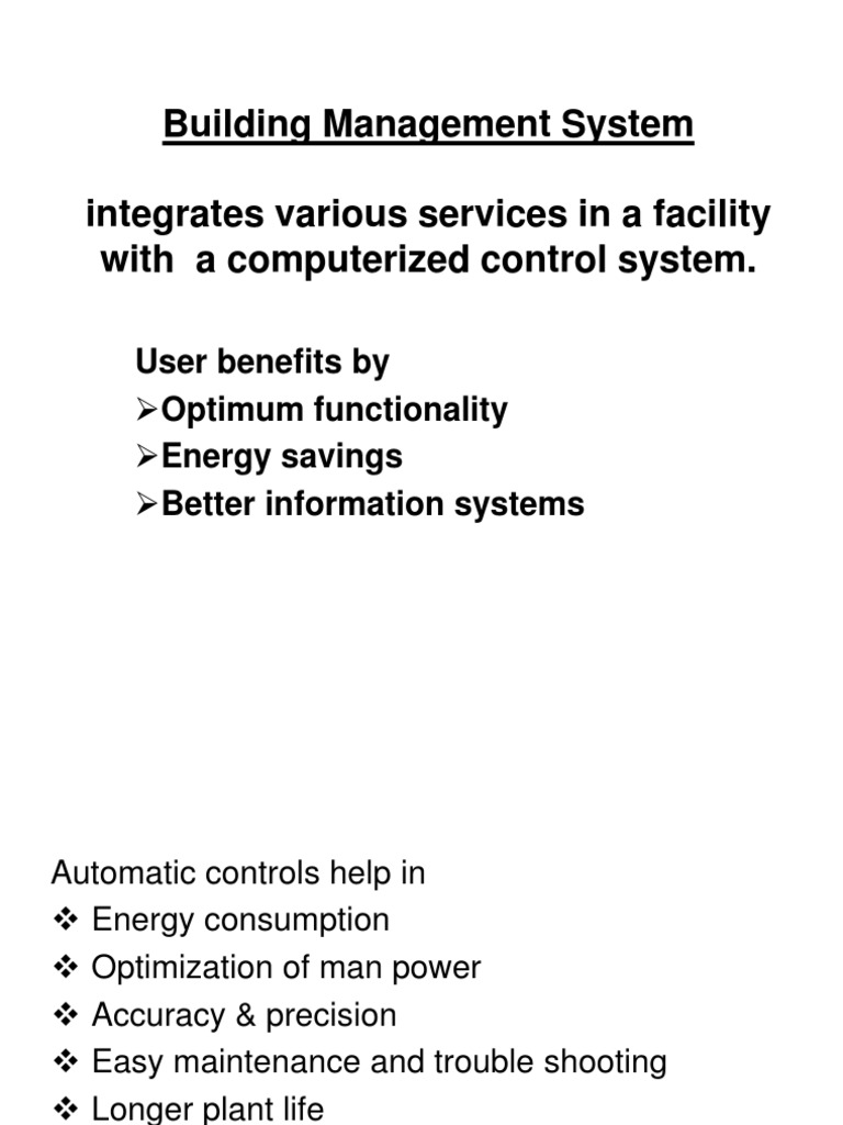 Building Management System - BMS 1 | PDF | Control System | Building ...