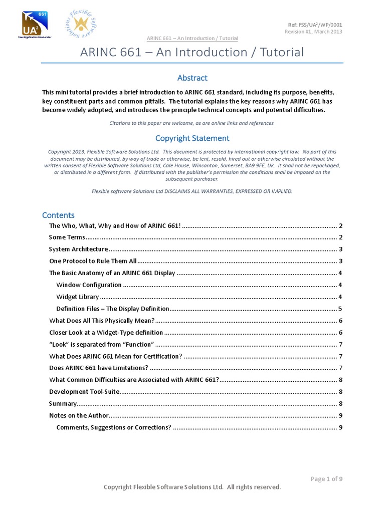 ARINC661 Introduction Tutorial | PDF | Widget (Gui) | Data Type