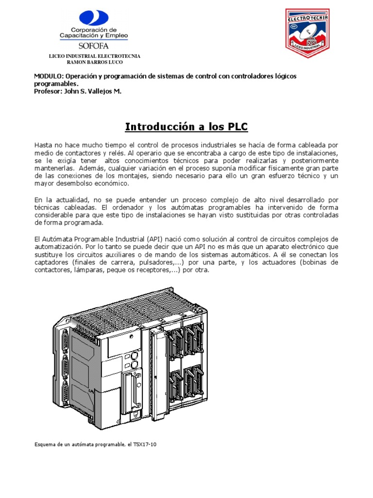 Introducción A Los PLC | PDF | Controlador lógico programable ...