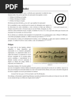Significado y origen del símbolo arroba | PDF | Los símbolos | Lingüística