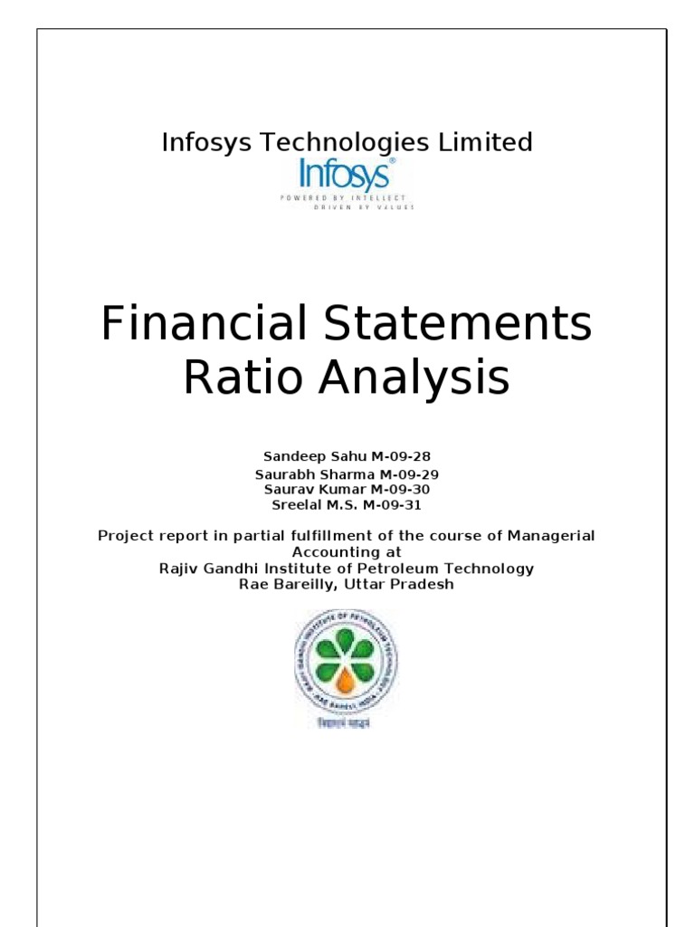 Financial Ratio Analysis Infosys Project Report | PDF | Earnings Before ...
